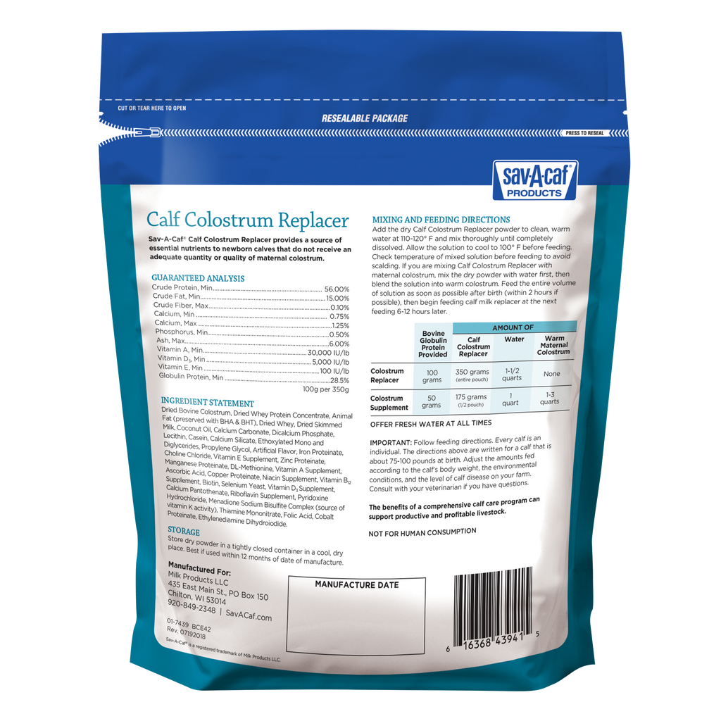 Calf Colostrum Replacer 100 | Sav-A-Caf®