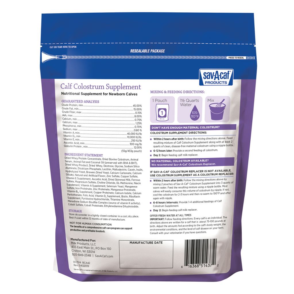 Calf Colostrum Supplement | Sav-A-Caf®
