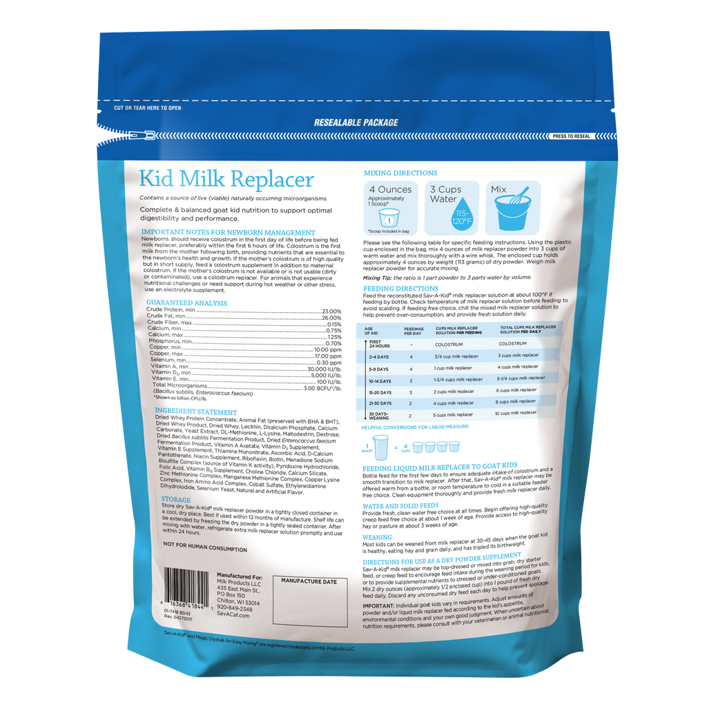 Sav-A-Kid® Milk Replacer | Sav-A-Caf®